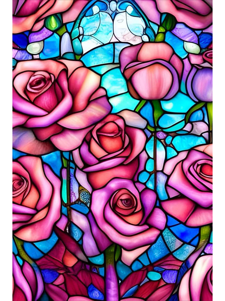 Stained glass roses – Bluebell Shop